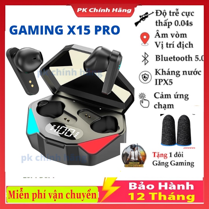 Tai Nghe Bluetooth GAMING Không Dây X15 TWS, Tai Nghe Chơi Game Không ...