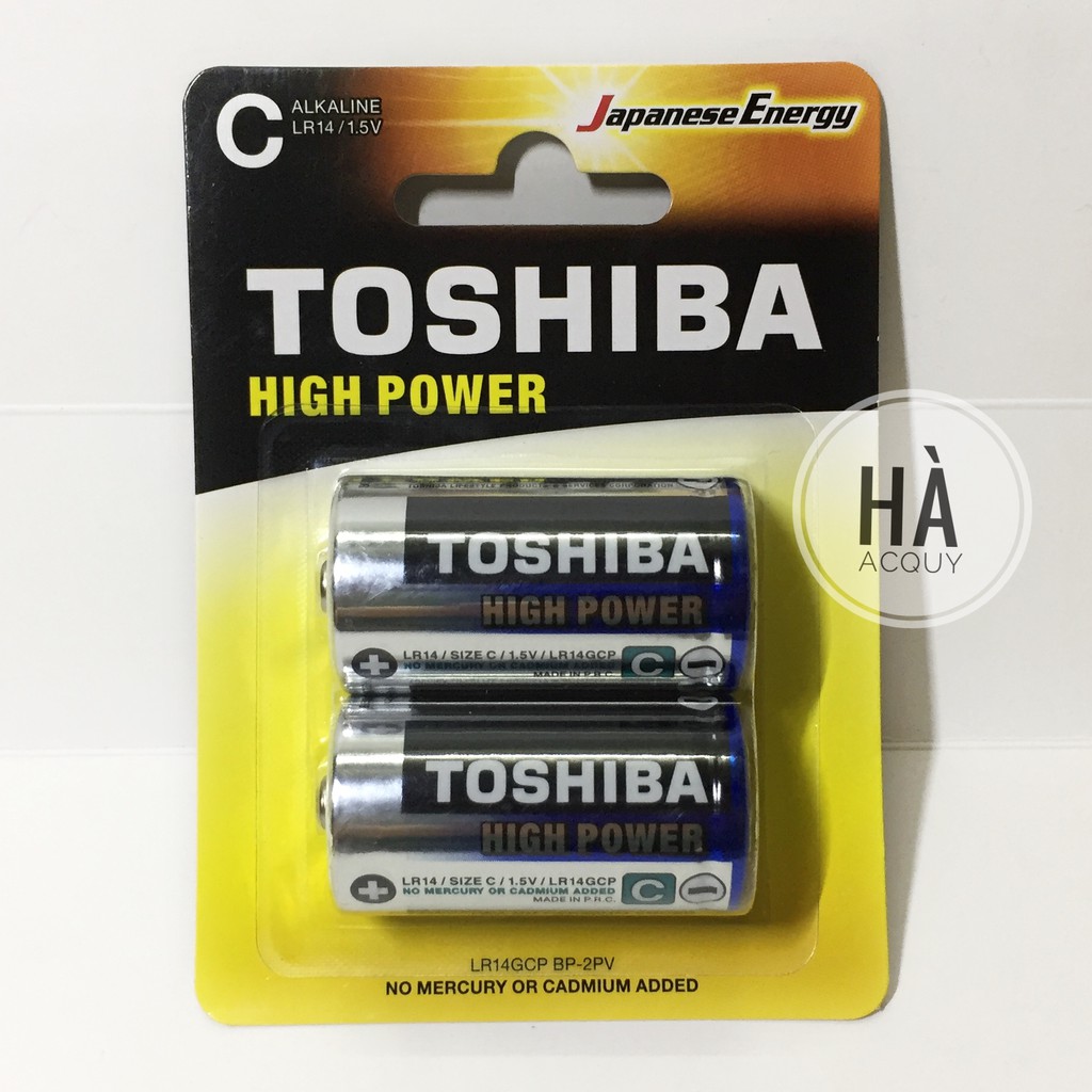 Pin trung Alkaline Toshiba, size C, LR14/1.5V vỉ 2 viên - Chính hãng ...