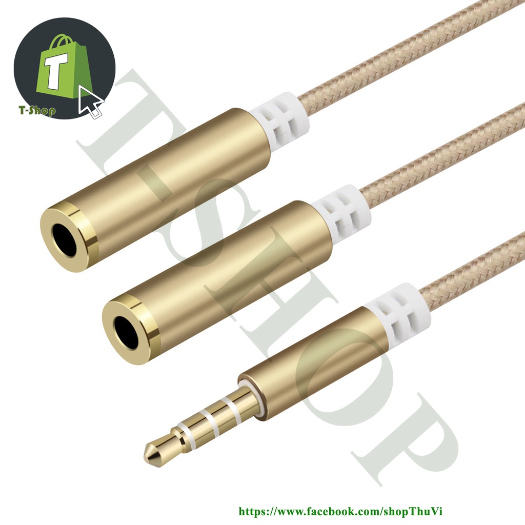 Jack chia 2 cổng tai nghe (chia ra 2 cổng 3.5) | Shopee Việt Nam