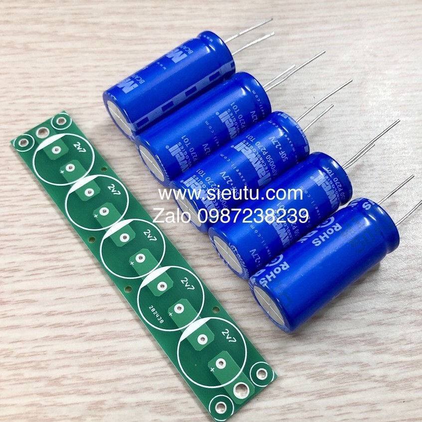 Set 05 Siêu tụ 50F 2.7V MAXWELL USA + mạch PCB trắng | Shopee Việt Nam