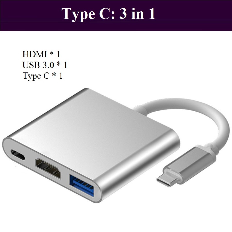 HUB Type C và HUB USB 3.0 - Cổng chuyển đổi HUB USB Type-C - USB 3.0 to HDMI,USB 3.0,SD,TF,RJ45 ...
