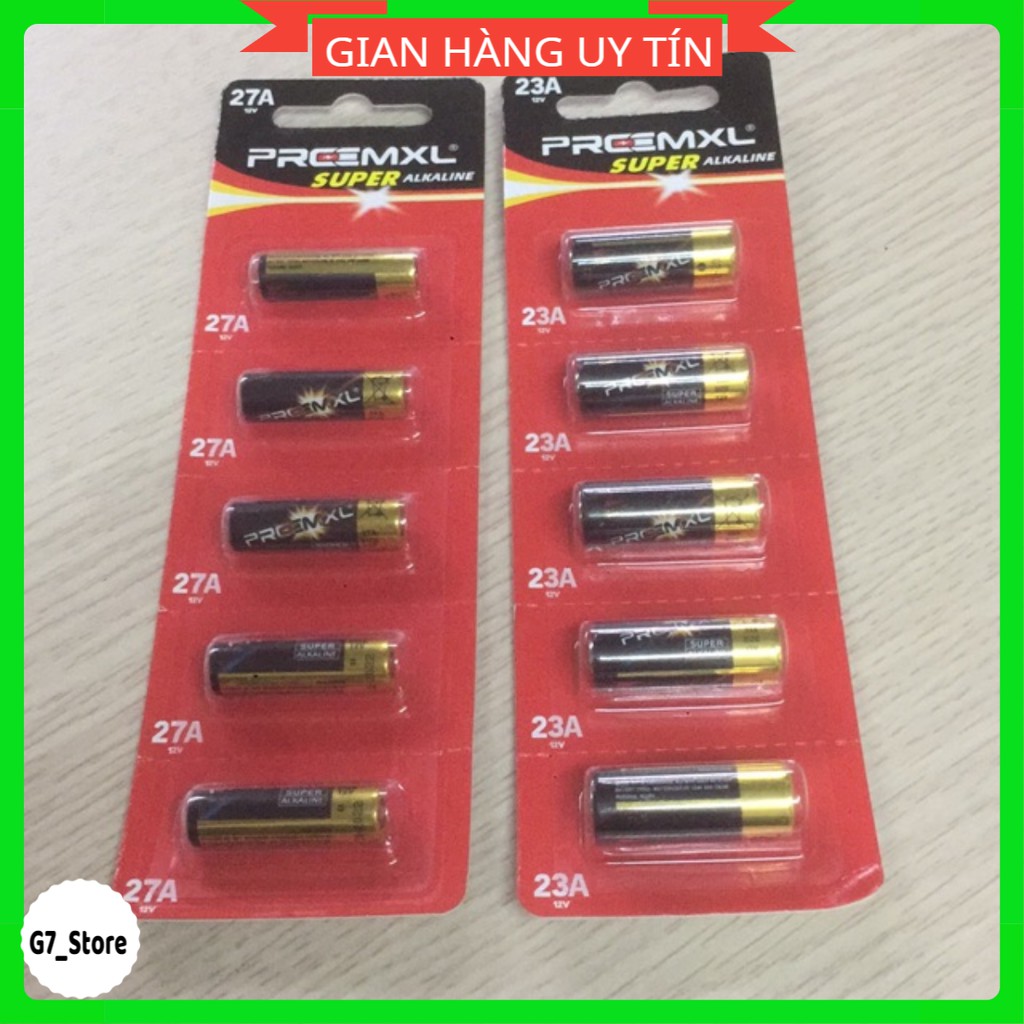 5 pin 12V 23A/27A Super Alkaline Xịn,Pin PREMXL chính hãng | Shopee ...