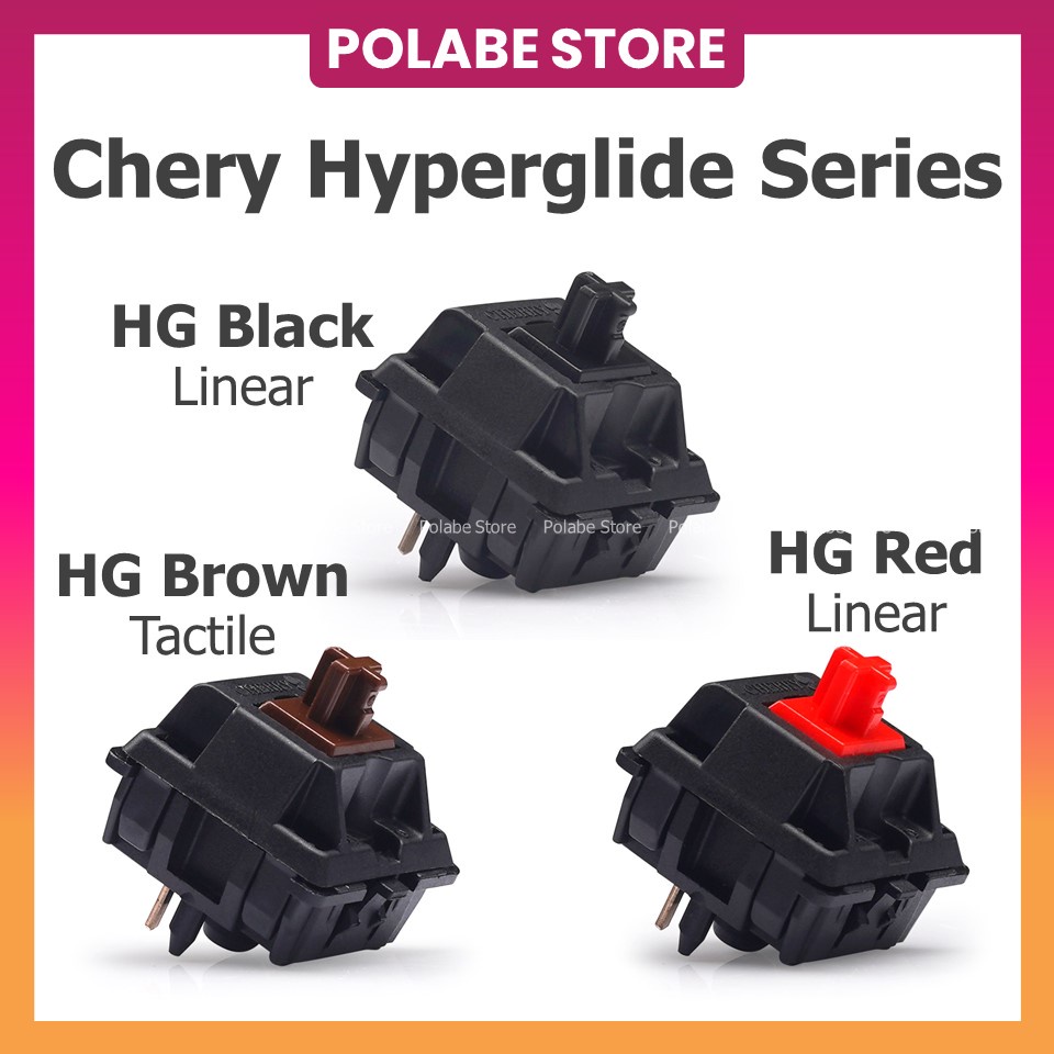 Cherry HyperGlide Black Brown Red Linear Switch MX HG Black tactile switch Công Tắc Bàn Phím Cơ ...