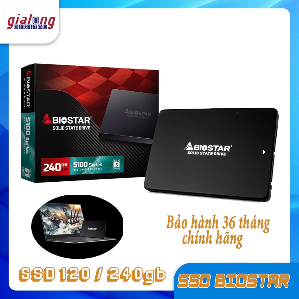 Ổ cứng Biostar SSD S100-240GB SATA3_ SM120S2E32 | Shopee Việt Nam