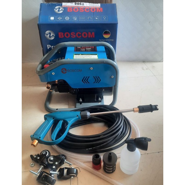 Máy rửa xe mini boscom 988-3500w có khung bảo vệ máy | Shopee Việt Nam