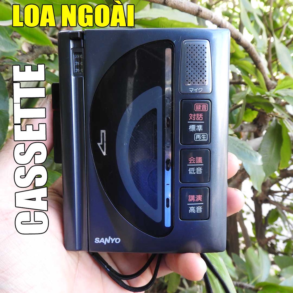 Máy nghe nhạc Cassette Sanyo MR-57 có loa ngoài nghe hay có 3 chế độ phát nhạc kiểu máy đẹp ...