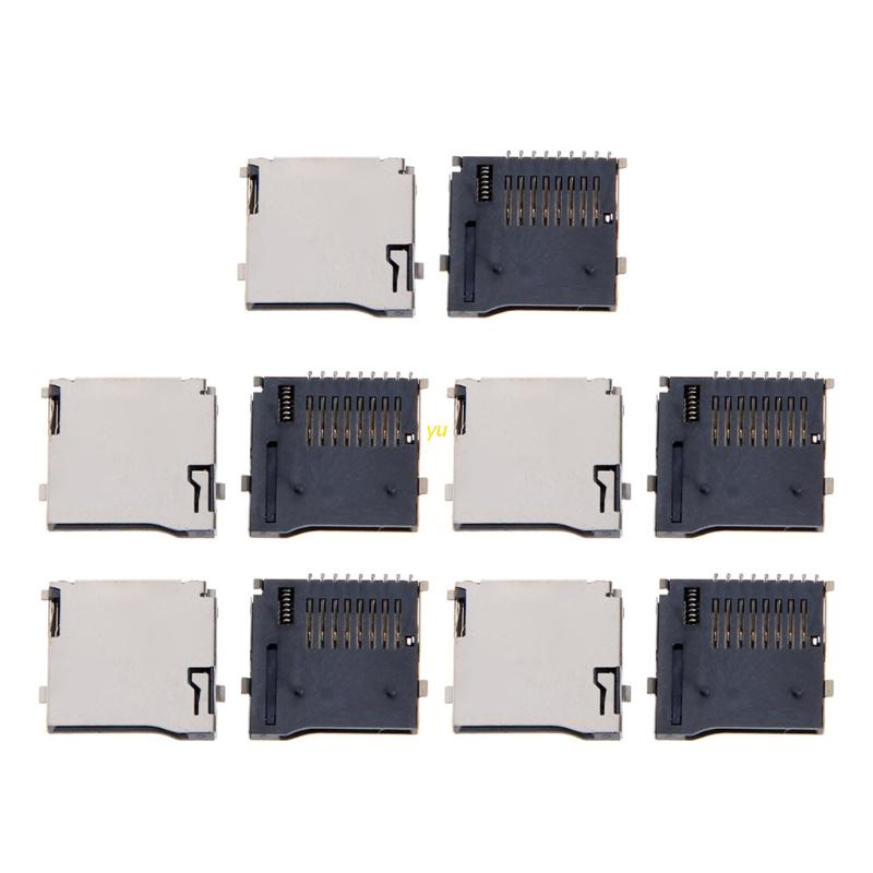 10PCS Push-Push Type TF Card Socket Adapter Automatic PCB Connector ...