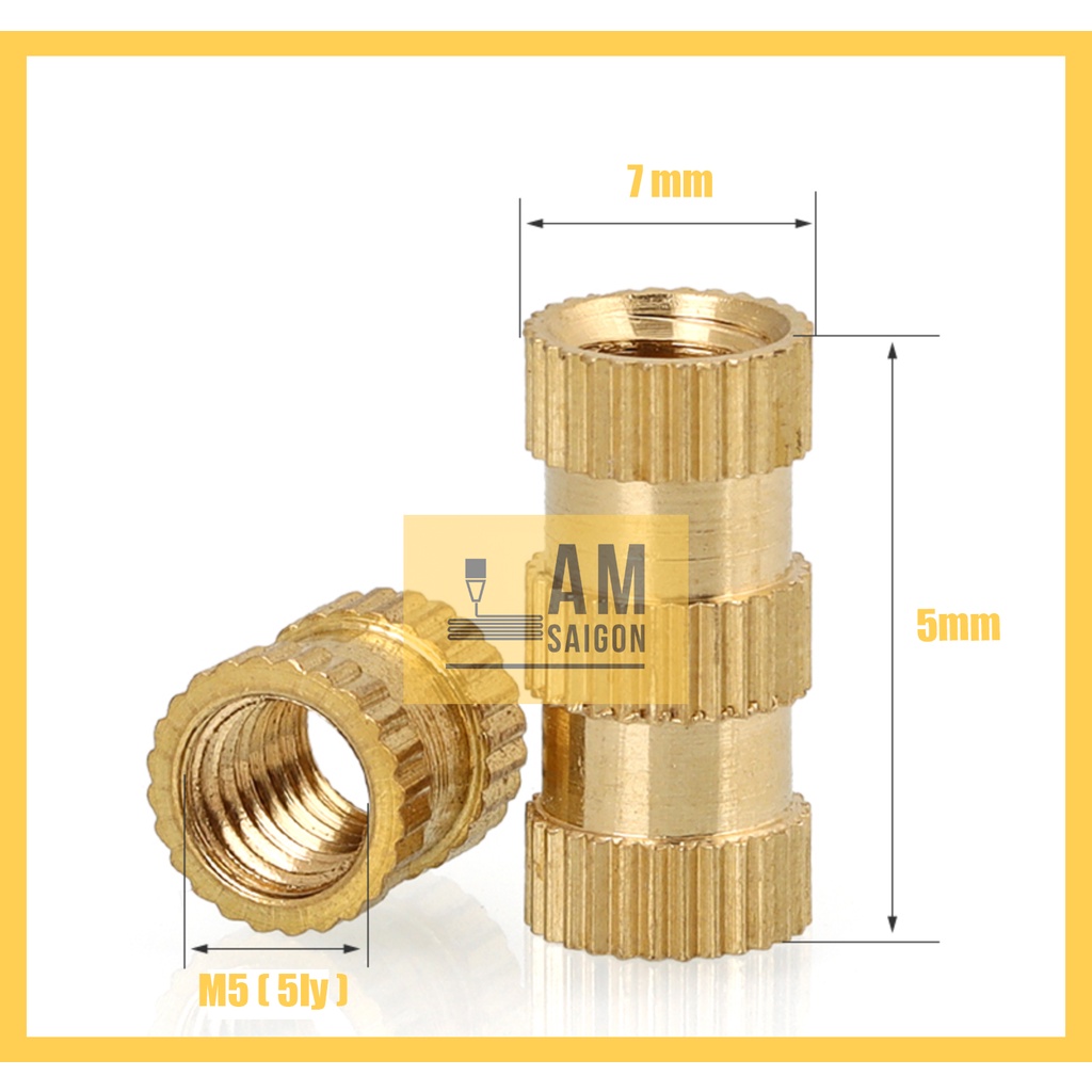 ỐC CẤY REN THẲNG , INSERT ĐỒNG - M2,M2.5,M3,M4,M5,M6,M8 đủ size ...
