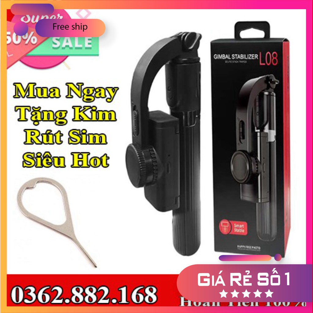 [ Rẻ Kinh Khủng + Có Video ] Gậy Chống Rung Gimbal Stabilizer L08 - Bảo Hành 2 Năm - Hàng Chính ...