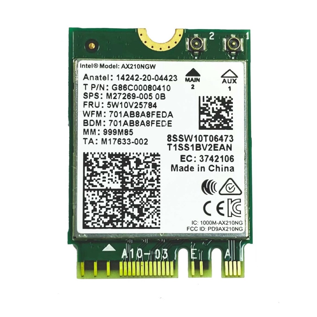 Card wifi AX210 ba băng tần - Intel® Wireless-AX WiFi 6E (M.2/NGFF/2230 ...