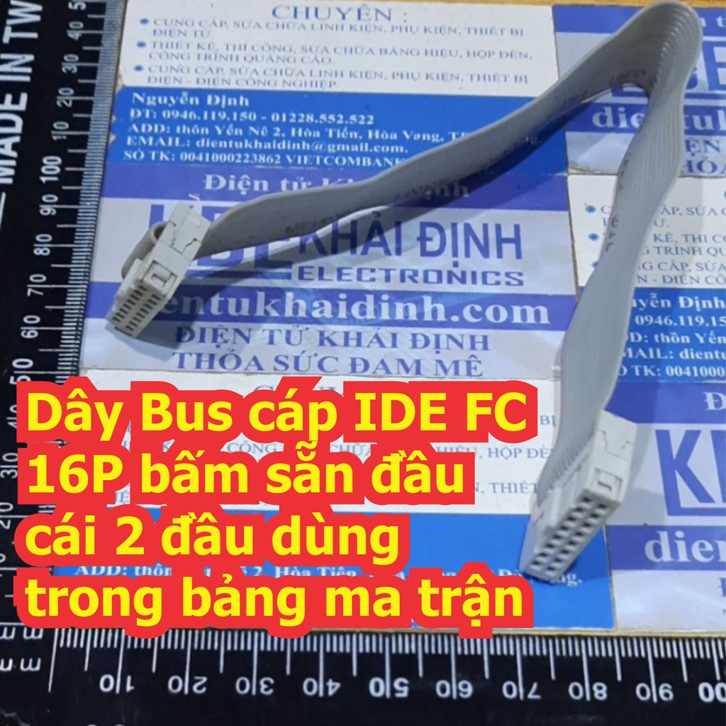 5 cái Dây Bus cáp IDE FC 16P bấm sẵn đầu cái 2 đầu dùng trong bảng ma ...