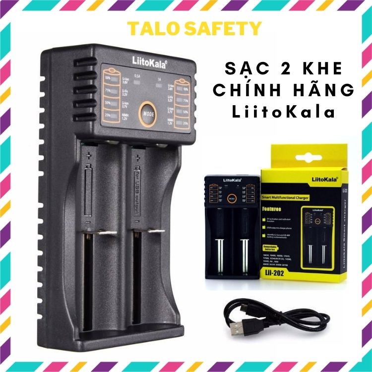 Bộ Sạc Pin chính hãng Liitokala Lii-202, sạc nhiều loại Pin 26650 ...
