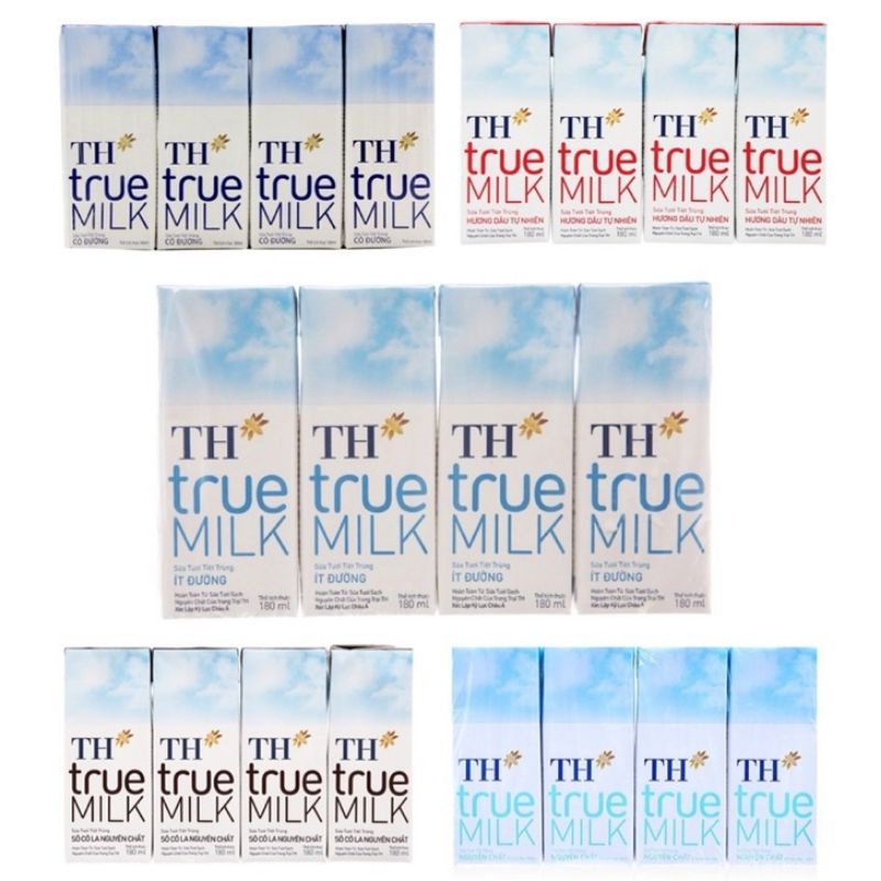 Sữa TH true Milk 180ml | Shopee Việt Nam