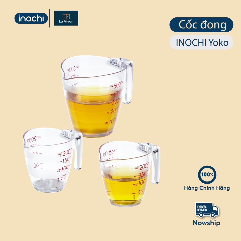 Cốc đong 200ml, 500ml inochi. cốc pha chế, cốc chịu nhiệt không bể, cốc ...