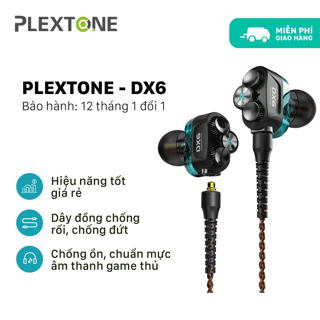 Tai nghe nhạc hay chơi game cao cấp Plextone DX6 âm thanh Hybrid 3 ...