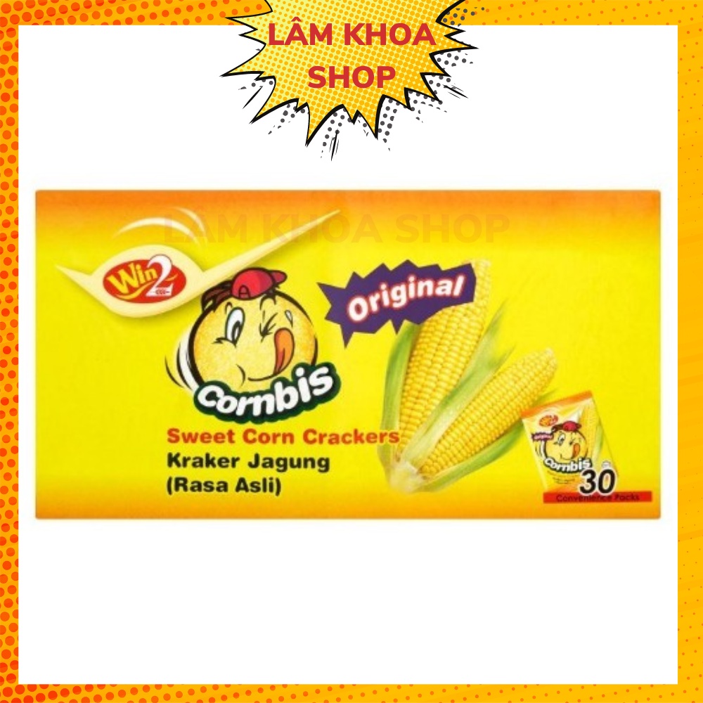 Bánh Bắp Cornbis Win2 Sweet Corn Crackers 540g (Hộp Lớn 30 gói ...