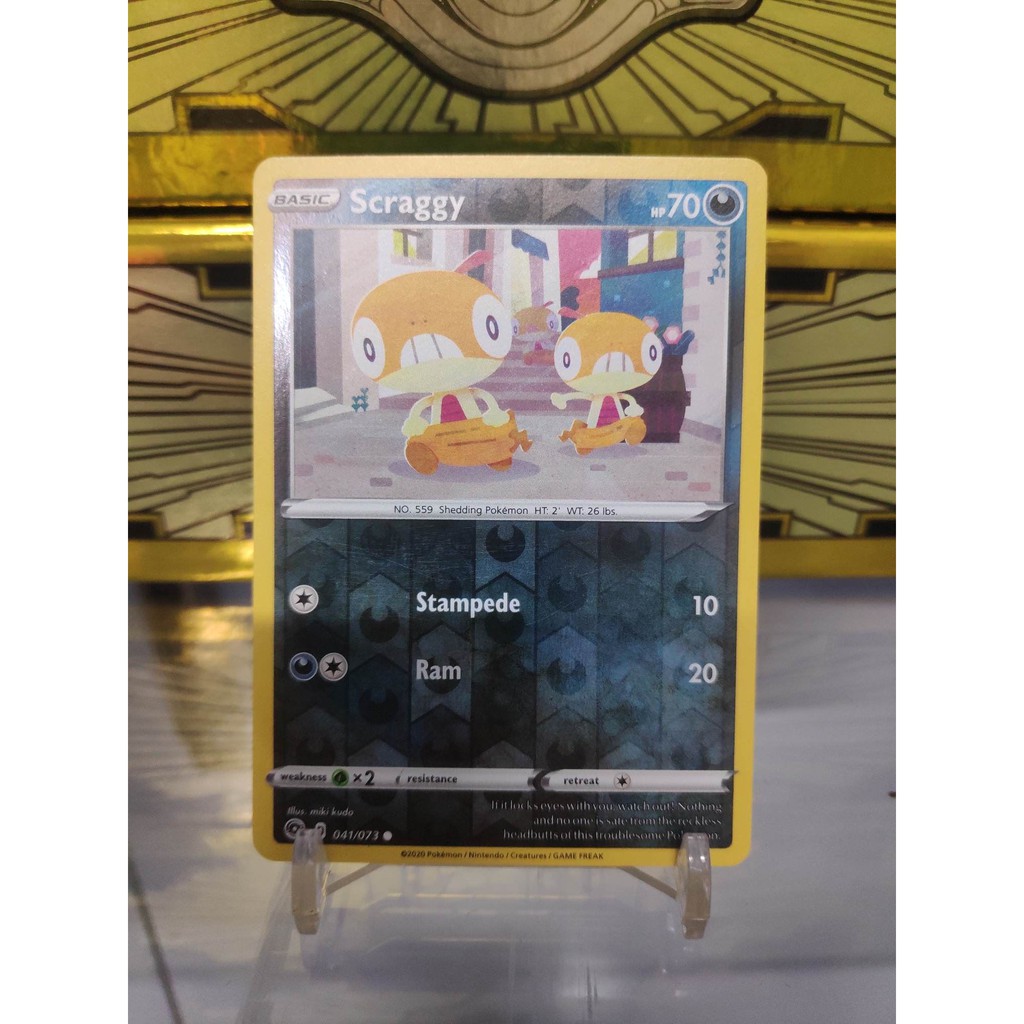 [ Dưa Hấu Yugioh ] Lá bài thẻ bài Pokemon Scraggy | Shopee Việt Nam