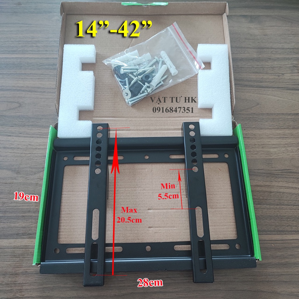 Khung kệ đỡ TV treo tường - Giá treo tivi đa năng 14 32 40 42 inch đầy đủ vít nở ti vi | Shopee ...