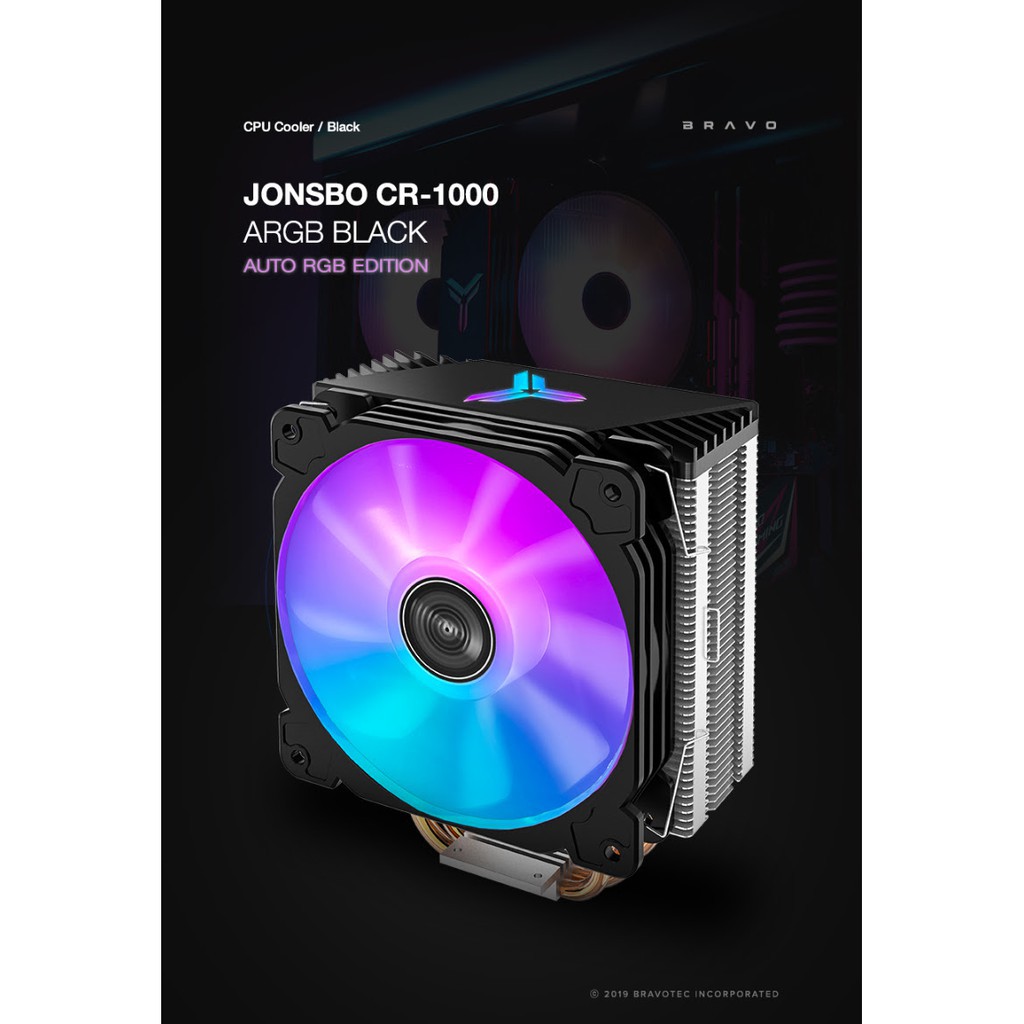 Tản Jonbo cr1000 quạt tản nhiệt CPU 4 ống đồng LED RGB | Shopee Việt Nam