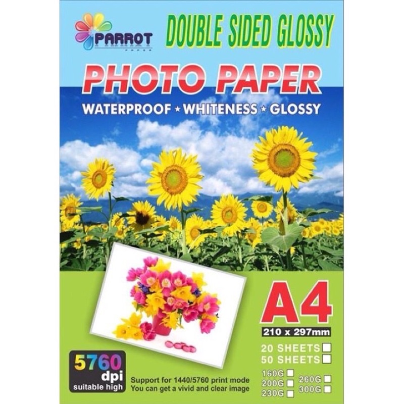 Giấy in ảnh A4 bóng 2 mặt 160g ( 50 tờ / xấp ) | Shopee Việt Nam