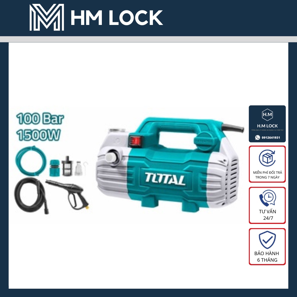 [HỎA TỐC] 1500W MÁY XỊT RỬA XE ÁP LỰC CAO TOTAL - KÈM 1 VÒI XỊT VÀ DÂY 8M - HÀNG CHÍNH HÃNG ...