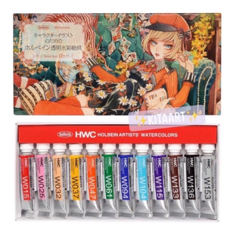 [Set tuýp 5ml ]Màu nước Holbein Artist Watercolor Nhật Bản Natsuki ...