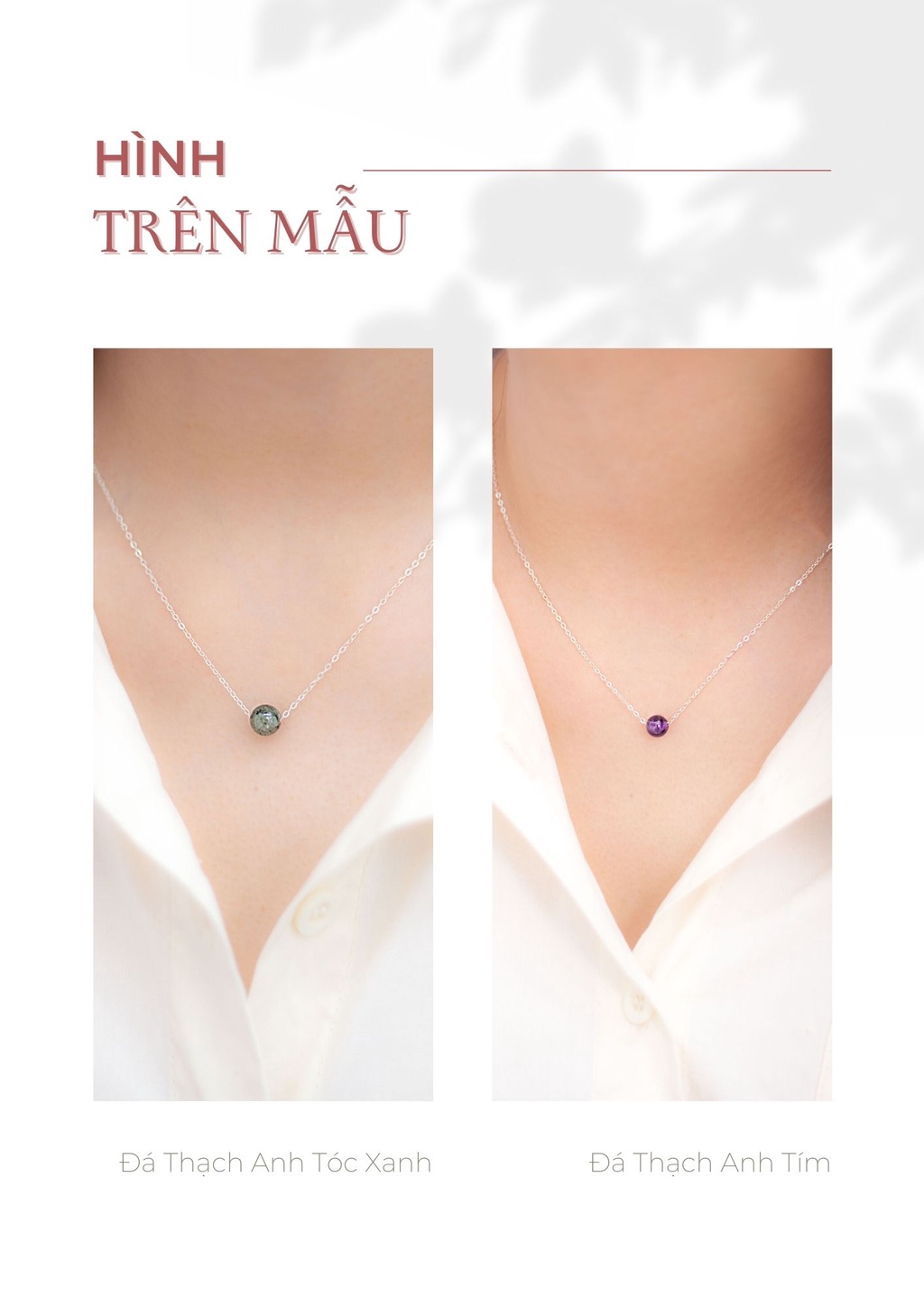 Dây Chuyền Bạc Nữ Liugems 1 Hạt Size Nhỏ Tinh Tế Mix Đá Phong Thuỷ Tròn ...