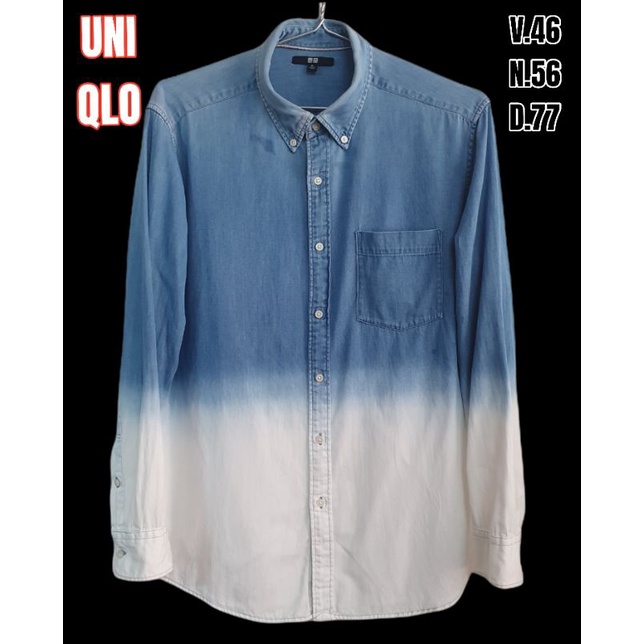 Áo sơ mi Jean Loang UN---IQLO chính hãng(2hand) | Shopee Việt Nam