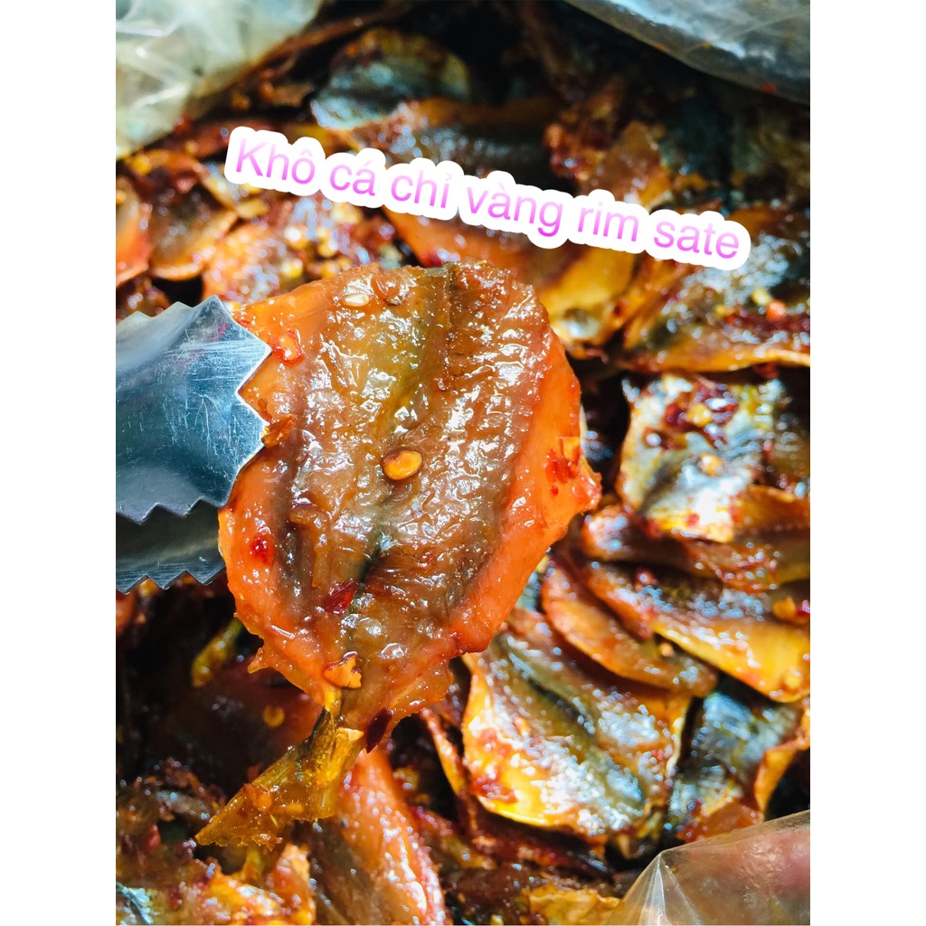 500g khô cá chỉ vàng rim sate ngọt ngọt mặn mặn cay cay ăn liền không ...