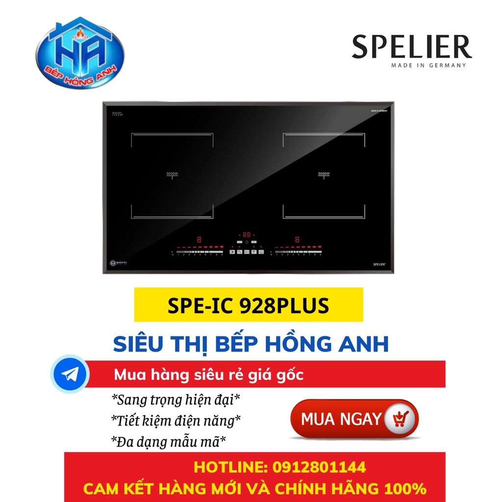 Bếp Từ Đôi SPELIER SPE-IC 928PLUS Mặt Kính Bo Viền Nhôm Cao Cấp Có Chức Năng Nấu Ăn Nhanh - Hàng ...