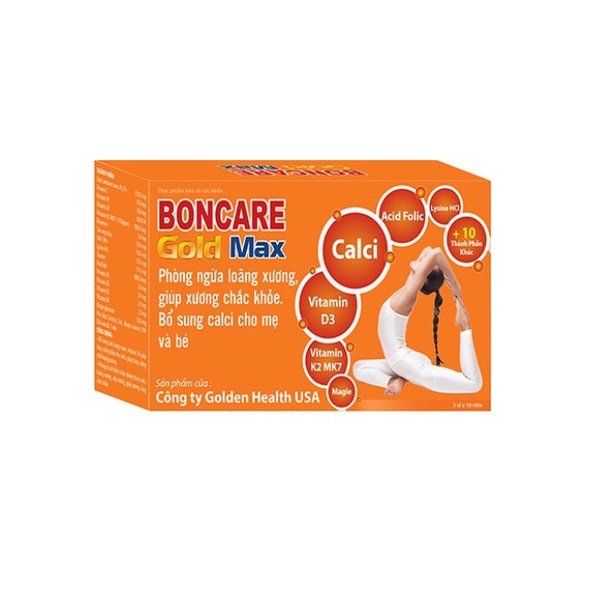 BONCARE GOLD MAX - Ngừa loãng xương - bổ sung calci (Hộp 30 viên ...