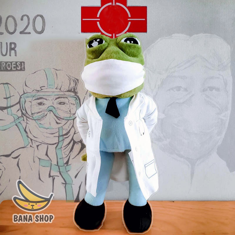 Gấu bông ếch xanh Pepe sad frog bác sĩ siêu bựa dành cho vozer | Shopee ...