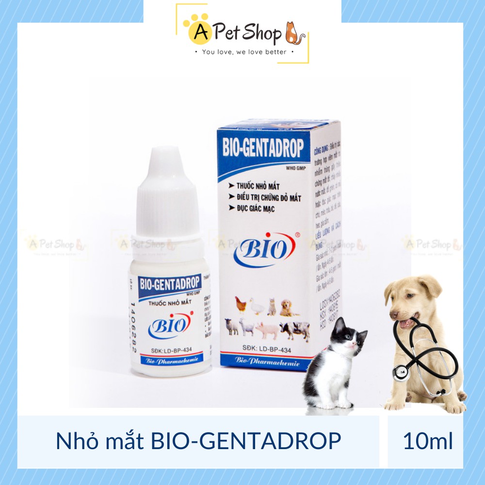 BIO GENTA DROP 10ml Nhỏ mắt cho chó mèo - a pet shop | Shopee Việt Nam