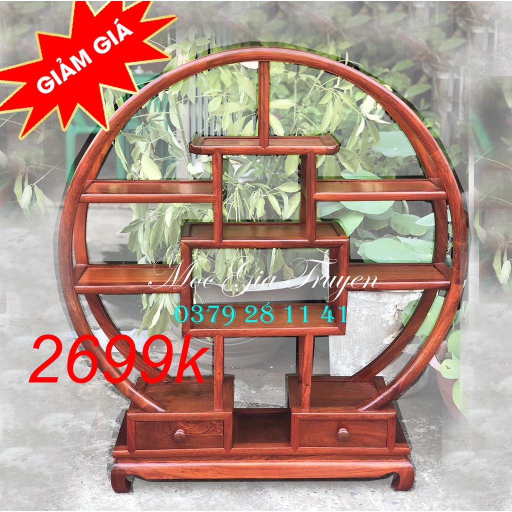 Kệ tròn trang trí gỗ hương phòng khách cao 90cm | Shopee Việt Nam
