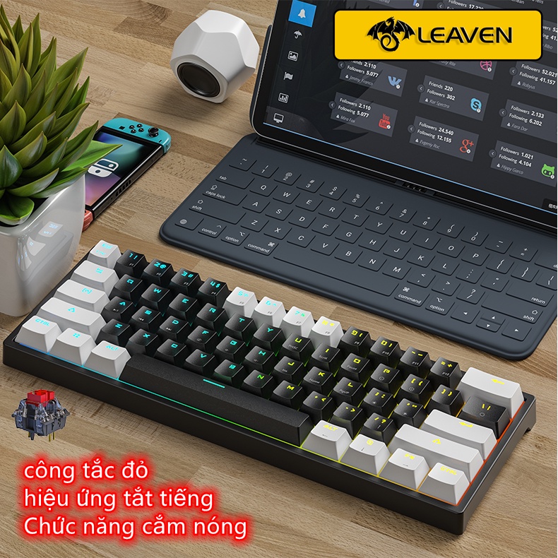 bàn phím LEAVEN K620 PRO RGB LED Giao hàng trong vòng 24 giờ bàn phím ...