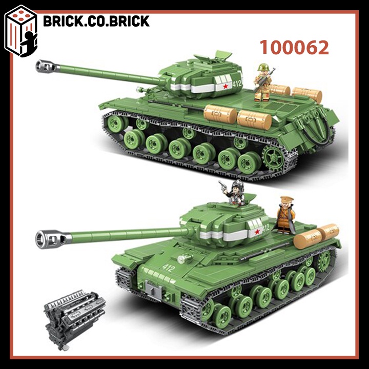 Lắp ráp Xe Tank Chiến đấu Hạng Nặng 1068 IS-2M Heavy Tank World War II ...