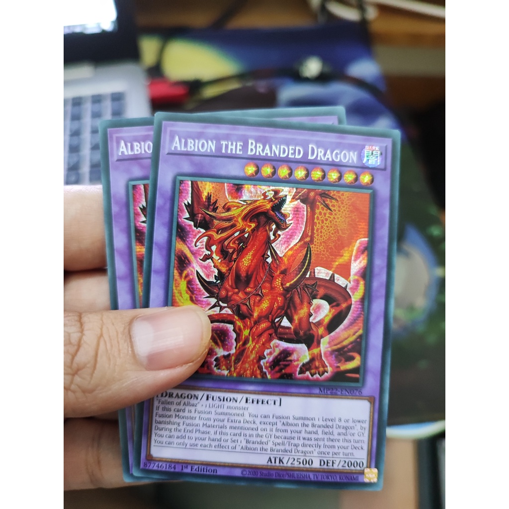 [Yugioh Funny Shop] 1 lá thẻ bài Albion the Branded Dragon - MP22-EN076 ...