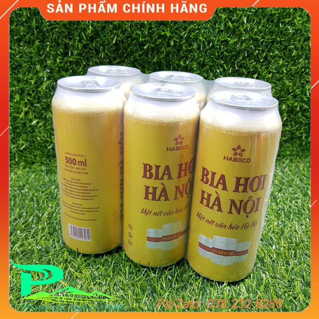 Combo 6 lon Bia hơi Hà Nội - Lon 500ml | Shopee Việt Nam