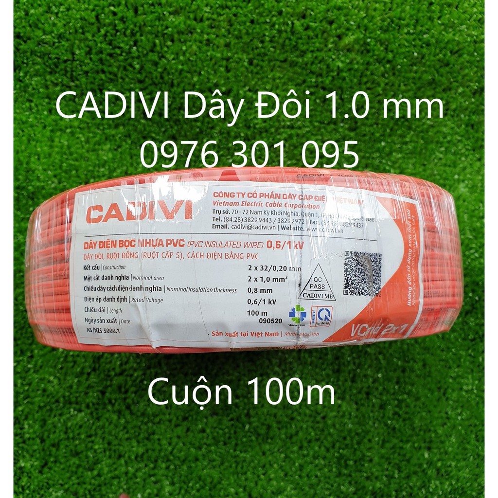 Dây Điện ĐÔI [cadivi] - Cuộn 50m/100m VCmd / 2x0.5 - 2x0.75 - 2x1.0 - 2x1.5 (mm) | Shopee Việt Nam