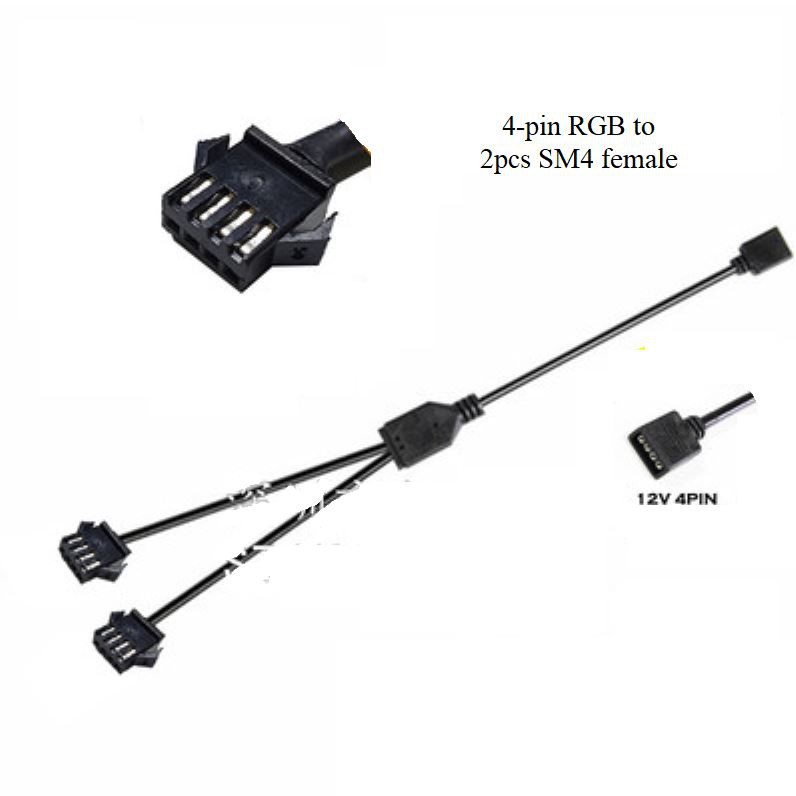 Bộ chuyển đổi cáp từ SM4 sang 4 chân 12V RGB và SM3 sang 3 chân 5V ARGB ...