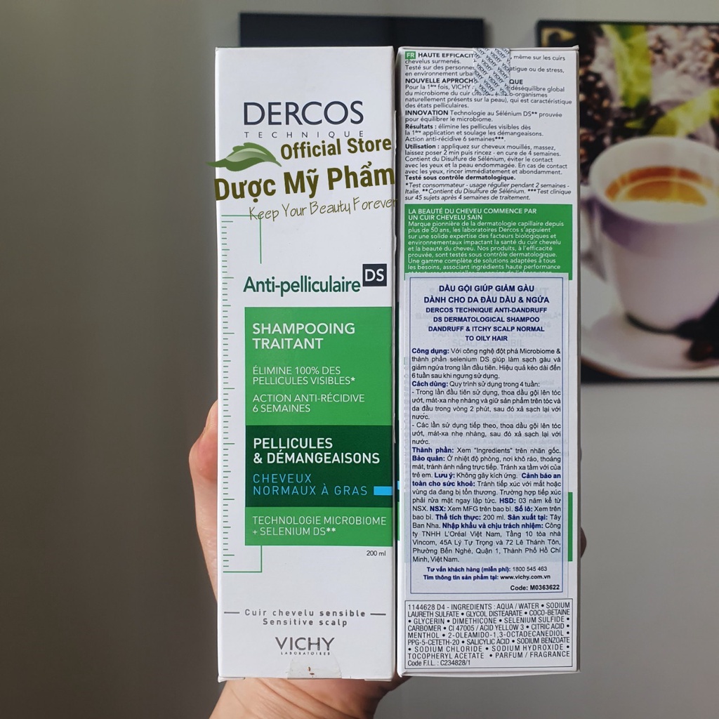Dầu Gội Ngăn Gàu Và Ngứa Vichy Dercos Technique Anti-Dandruff Advanced ...