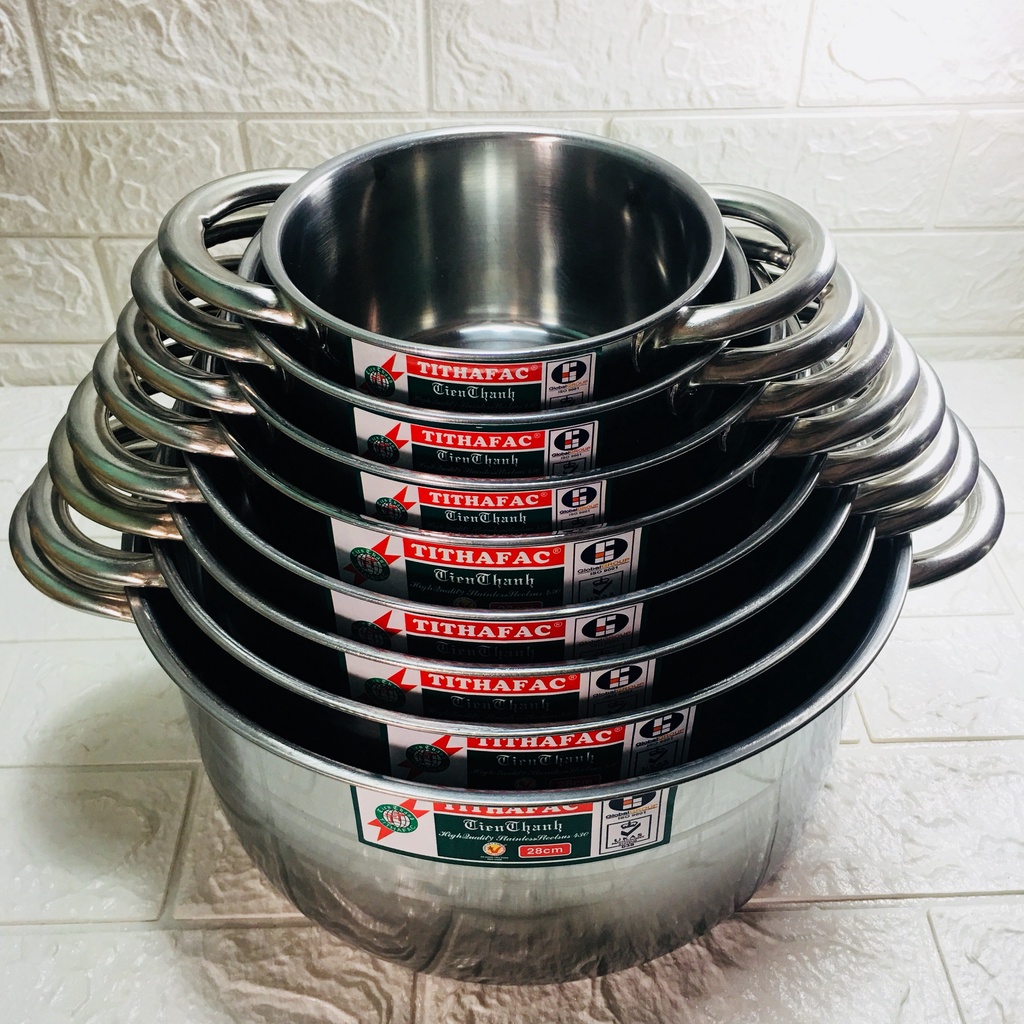 Nồi đa năng inox 430 Tithafac sử dụng được bếp từ đủ size (16-32cm ...