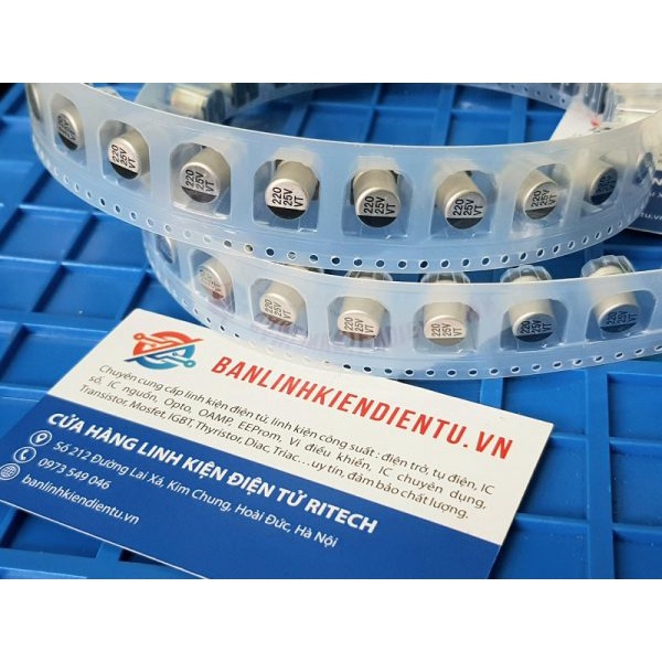 [ Combo 10 chiếc ] Tụ nhôm 220uF 25V kích thước 8×10.5mm | Shopee Việt Nam