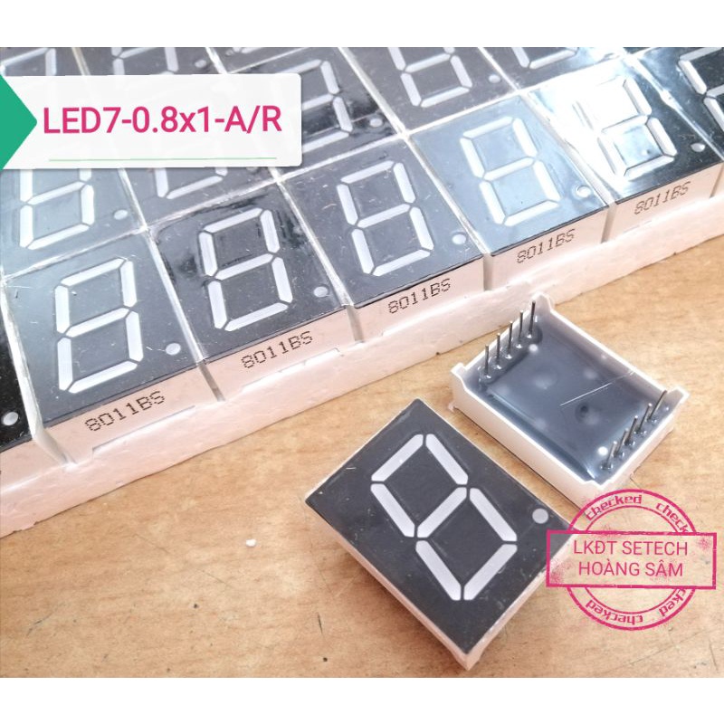 LED 7 đoạn 0.8 inch Anode/Katot chung màu đỏ 1 số | Shopee Việt Nam