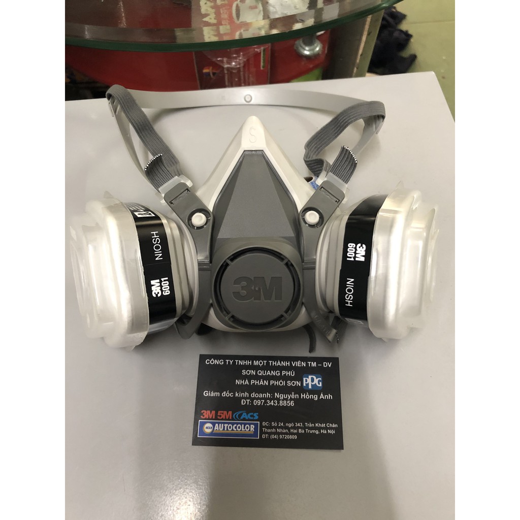 Mặt nạ chống độc 3M 6200 có tem chống hàng giả MẶT NẠ PHÒNG ĐỘC 3M 6200 ...