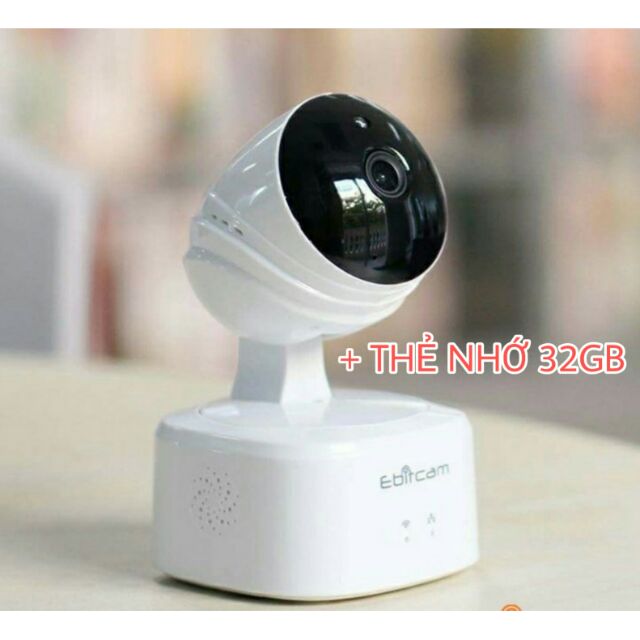 Camera IP EbitCam E2 2MP (1080) IP wifi thu âm 360 độ, Hồng ngoại 10m, MicroSD, Phát hiện chuyển ...