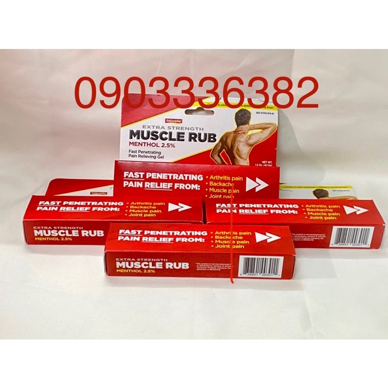 Kem xoa bóp giảm đau Extra Strength Muscle Rub menthol 2,5% Fast ...