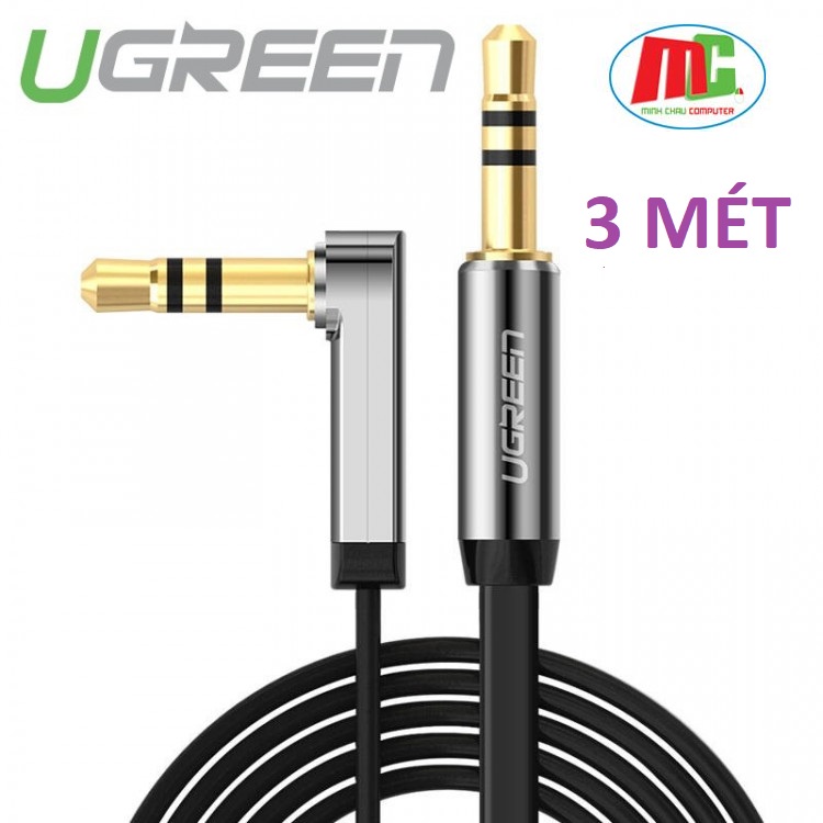 Cáp audio 3.5mm 3m đầu bẻ góc UGREEN 10728 - Hàng Chính Hãng | Shopee Việt Nam