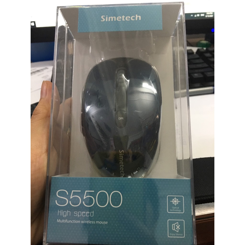 Chuột không dây Simetech S5500 chống ồn click êm siêu nhạy - HÀNG CHÍNH ...