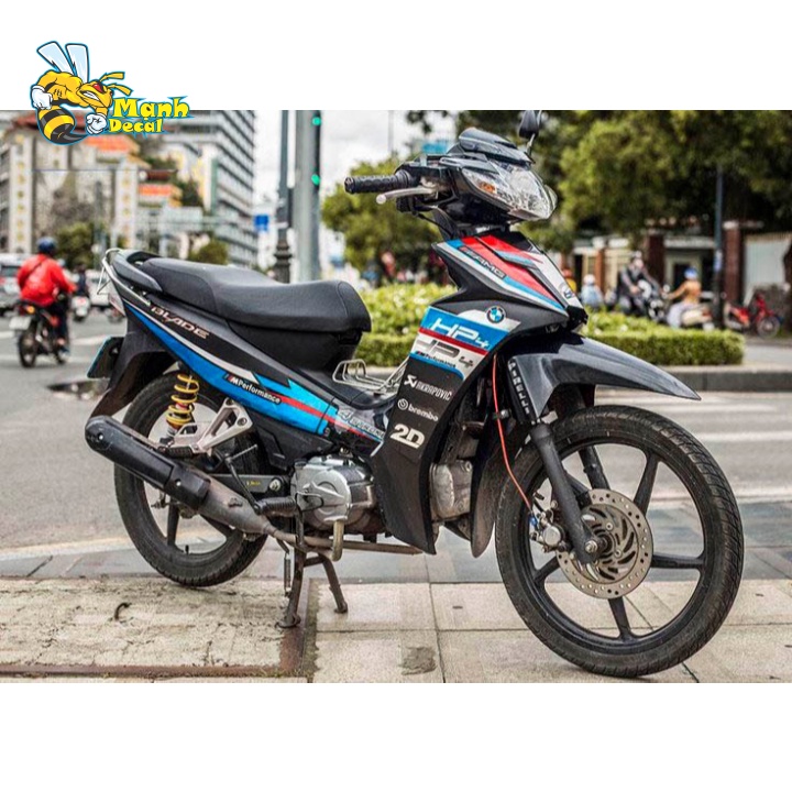 Ten rời xe honda wave blade 110 hp4 dán xe đen nhám | Shopee Việt Nam